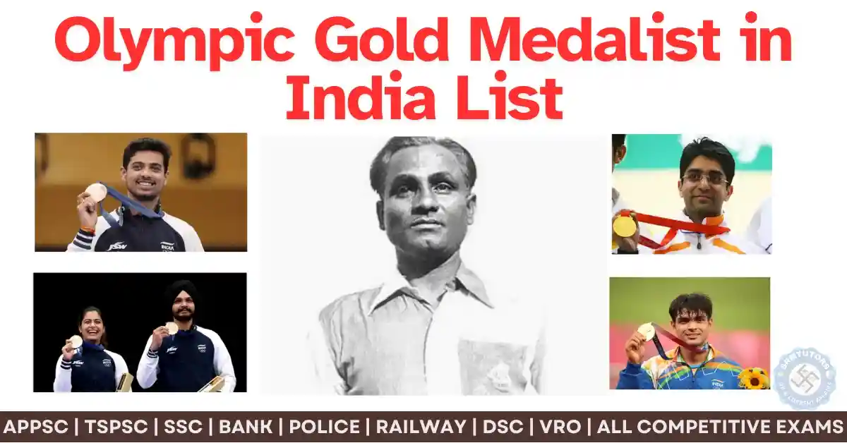 Olympic Gold Medalist in India List (1928–2024); Total Medals won by ...
